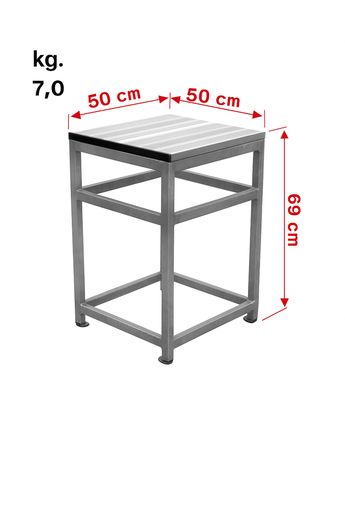 Module d'escabeau SCA1990 Palier 69 cm aluminium strié – Ami-hauteur.com